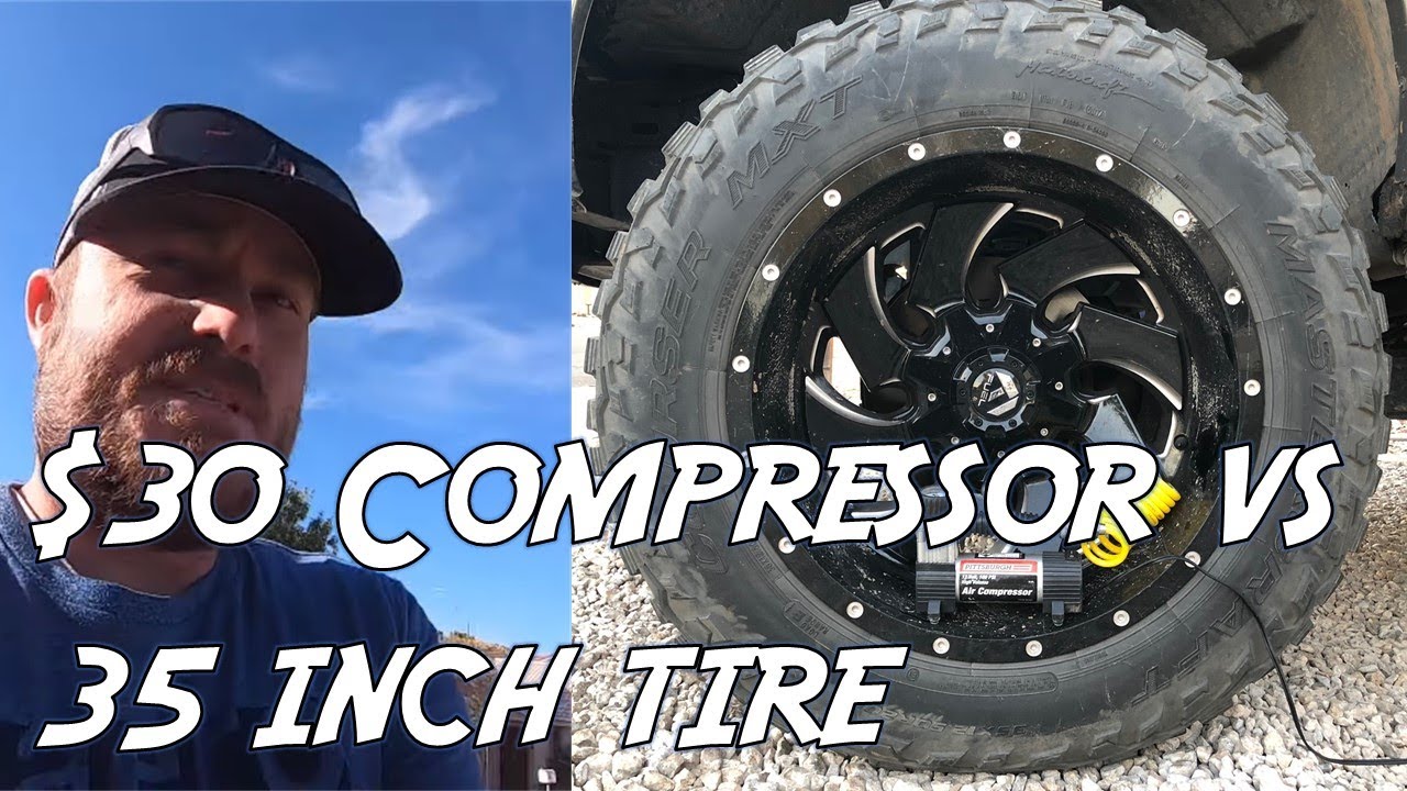 Harbor Freight 12v Air Compressor vs Truck Tire - YouTube