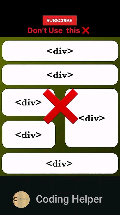 Dont Use This In Html οΈπ² Html Codinghelper Coder Youtube