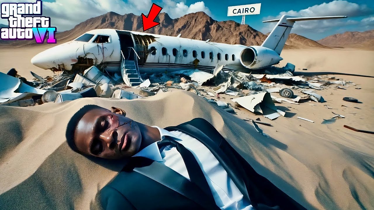 😢Franklin's Plane Crashes In Cairo Egypt-GTA 5 Real Life Mod Remastered ...