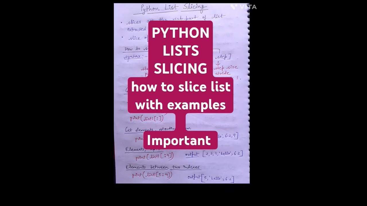 Python Lists Slicing Pythonlists Pythonlearning Pythontutorialhindi Pythontutorial