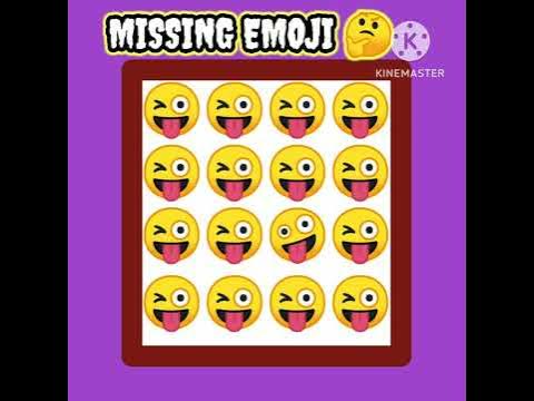 Find the " MISSING EMOJI 🤔 OUT ||find the odd emoji out #emojichallenge ...