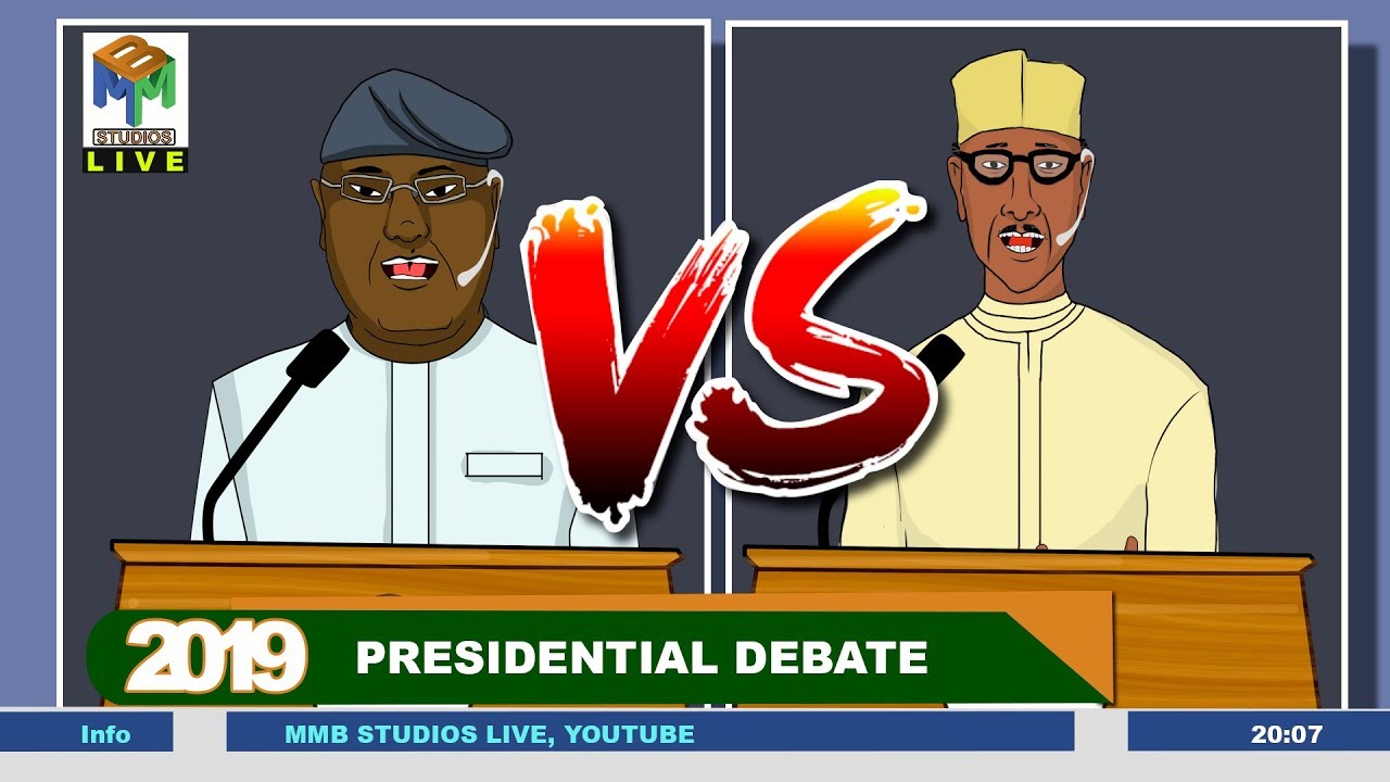 2019 Presidential Debate Buhari vs Atiku Cartoon Animation - YouTube
