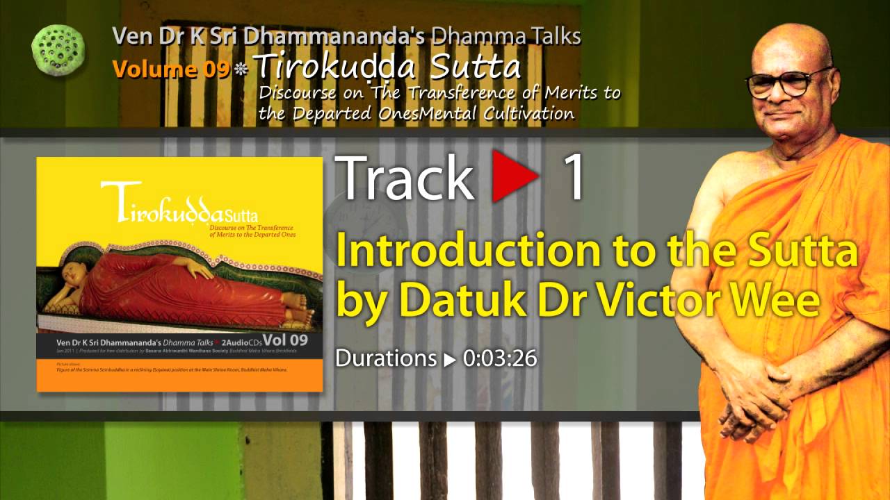 LC0901 Introduction to the Sutta by Datuk Dr Victor Wee - YouTube
