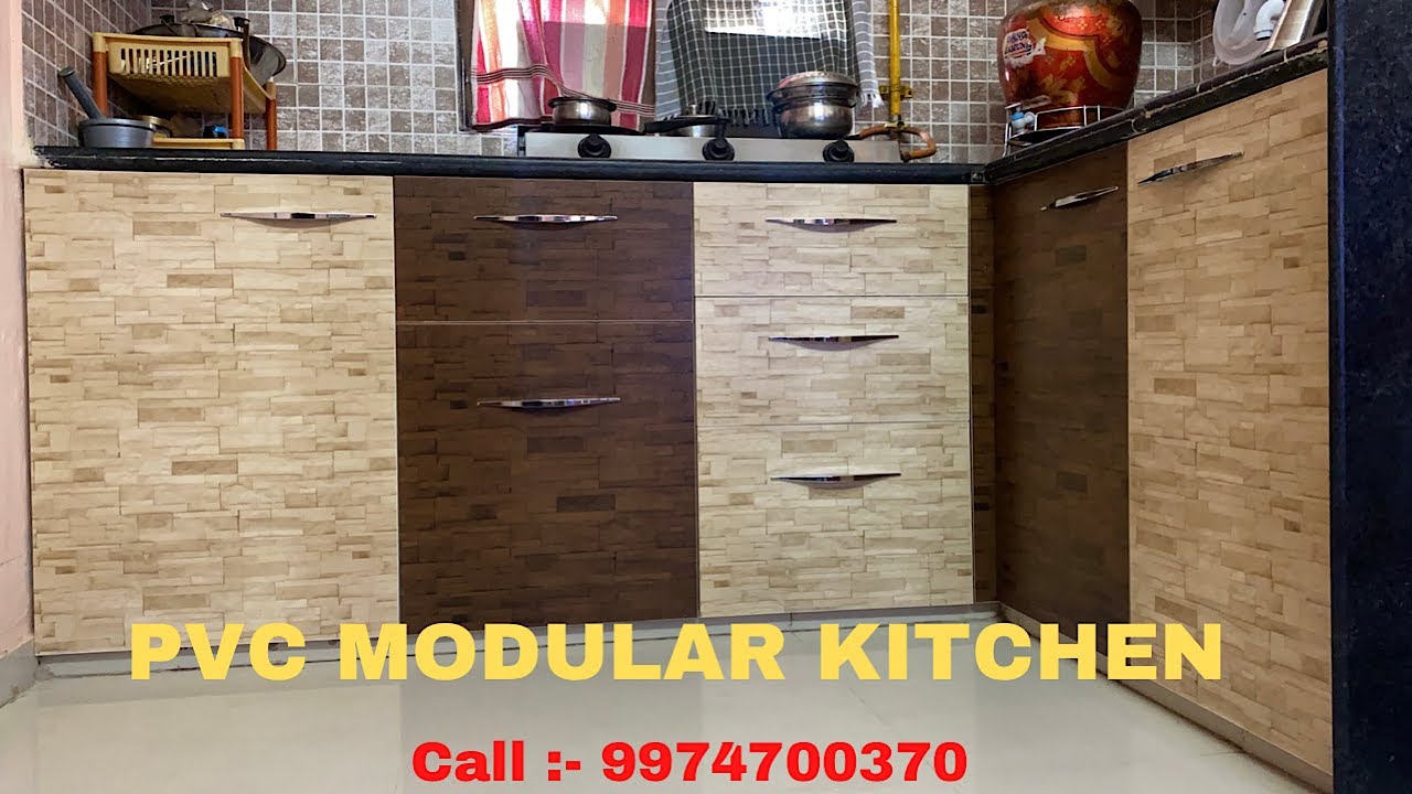 Pvc Modular Kitchen || પીવીસી મોડ્યુલર કિચન In Ahmedabad - YouTube