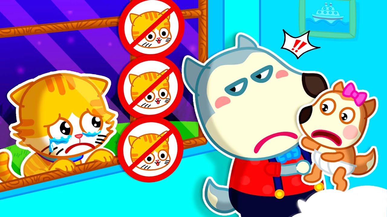 Poor Cat Left Outside?!| Wolfoo Nursery Rhymes for Kids | WOA Kids Song ...