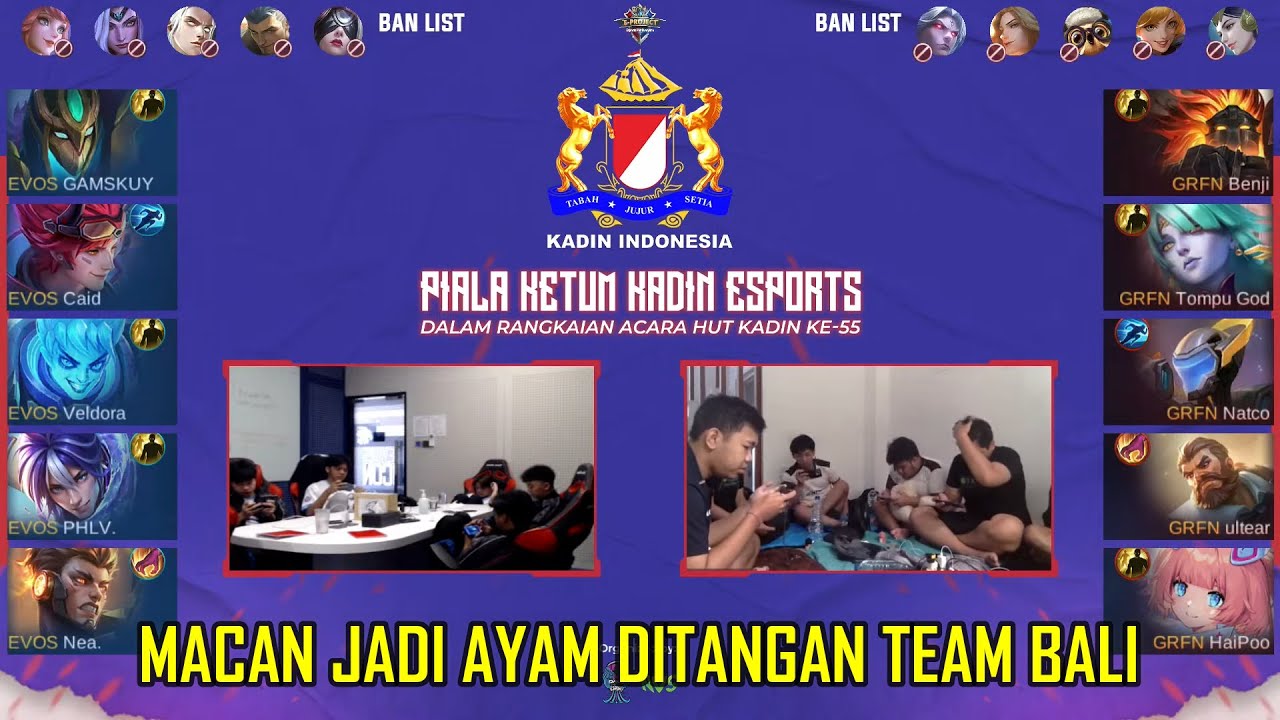 MATCH PEMBUKA EVOS LAWAN PREMAN BALI !! EVOS ICON VS TEAM GRYFFYN GAME ...
