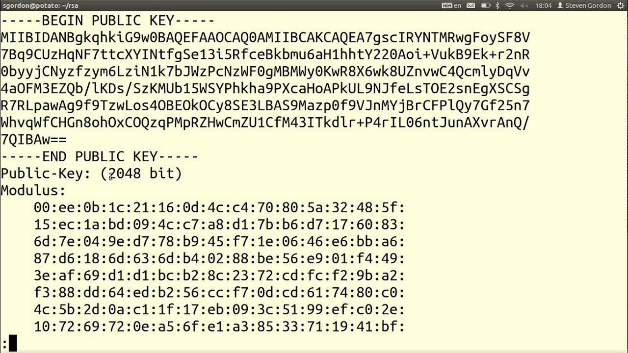 RSA Key Generation, Signatures and Encryption using OpenSSL - YouTube