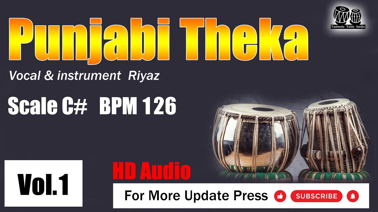 Punjabi Theka Loops Vocal And instrument Riyaz Taalmala Tabla Studio ...