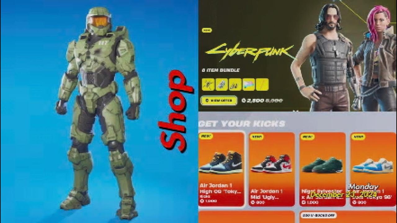 *NEW* Master Chief Bundle, Cyberpunk 2077, New Emote - Fortnite Shop ...