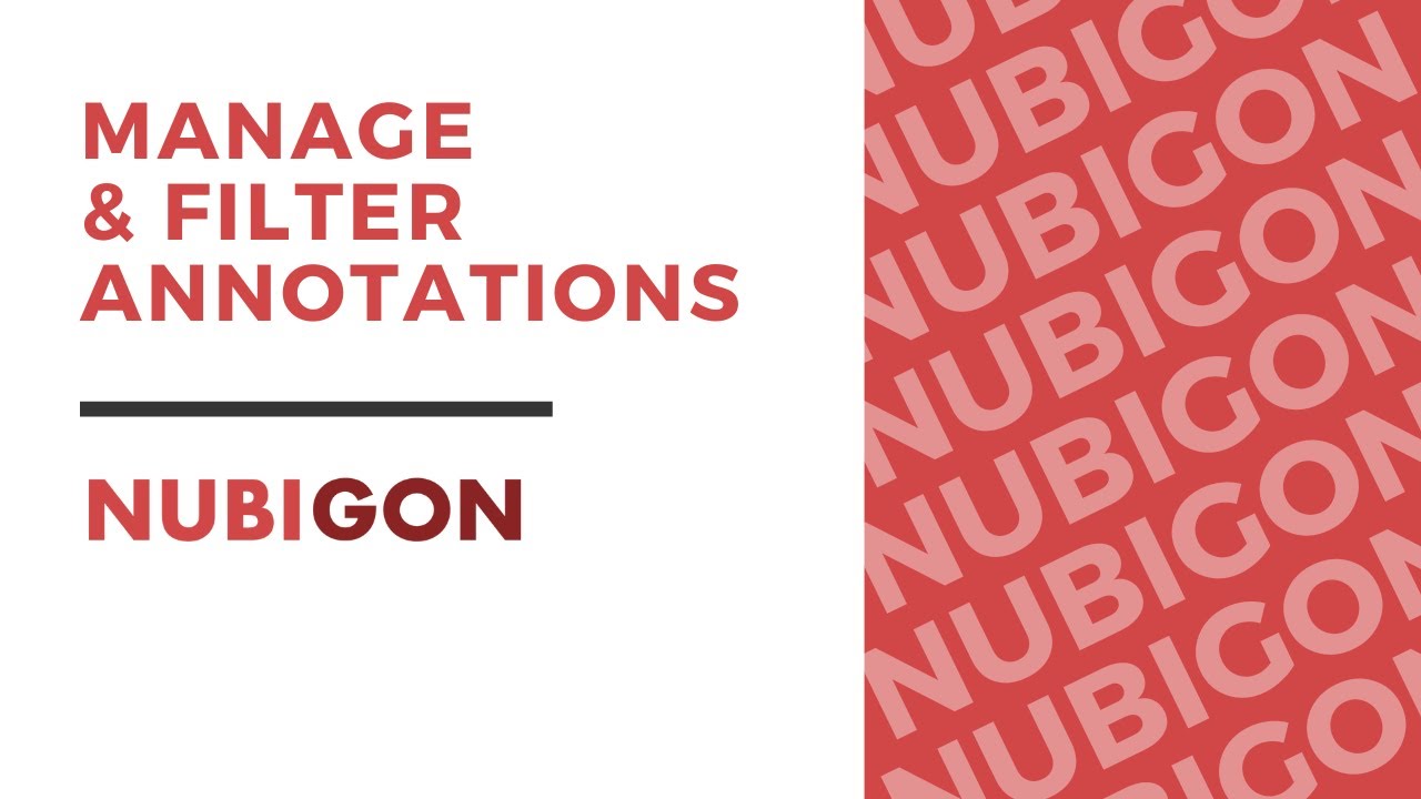 How to manage & filter annotations - YouTube