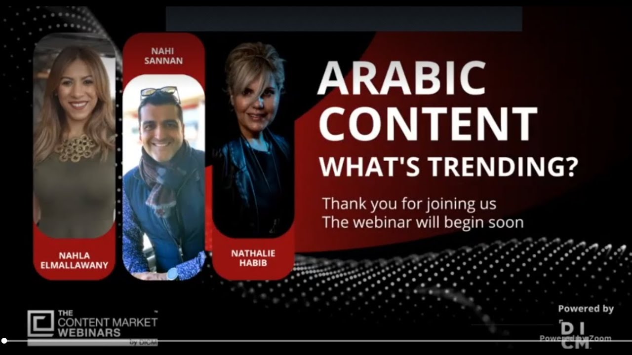 DICM 2023 Webinar: Arabic content - What's trending? - YouTube
