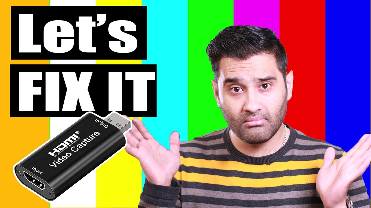 How to fix rainbow bars on HDMI capture - YouTube