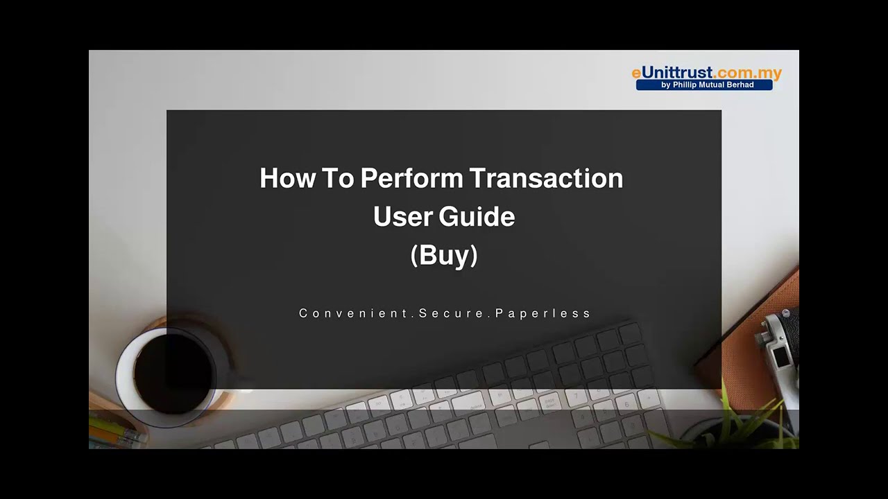 How To Perform Transaction User Guide - BUY - YouTube
