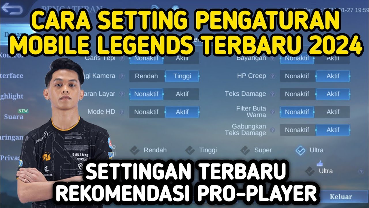 CARA SETTING PENGATURAN MOBILE LEGENDS SEPERTI PRO PLAYER 2024 ...