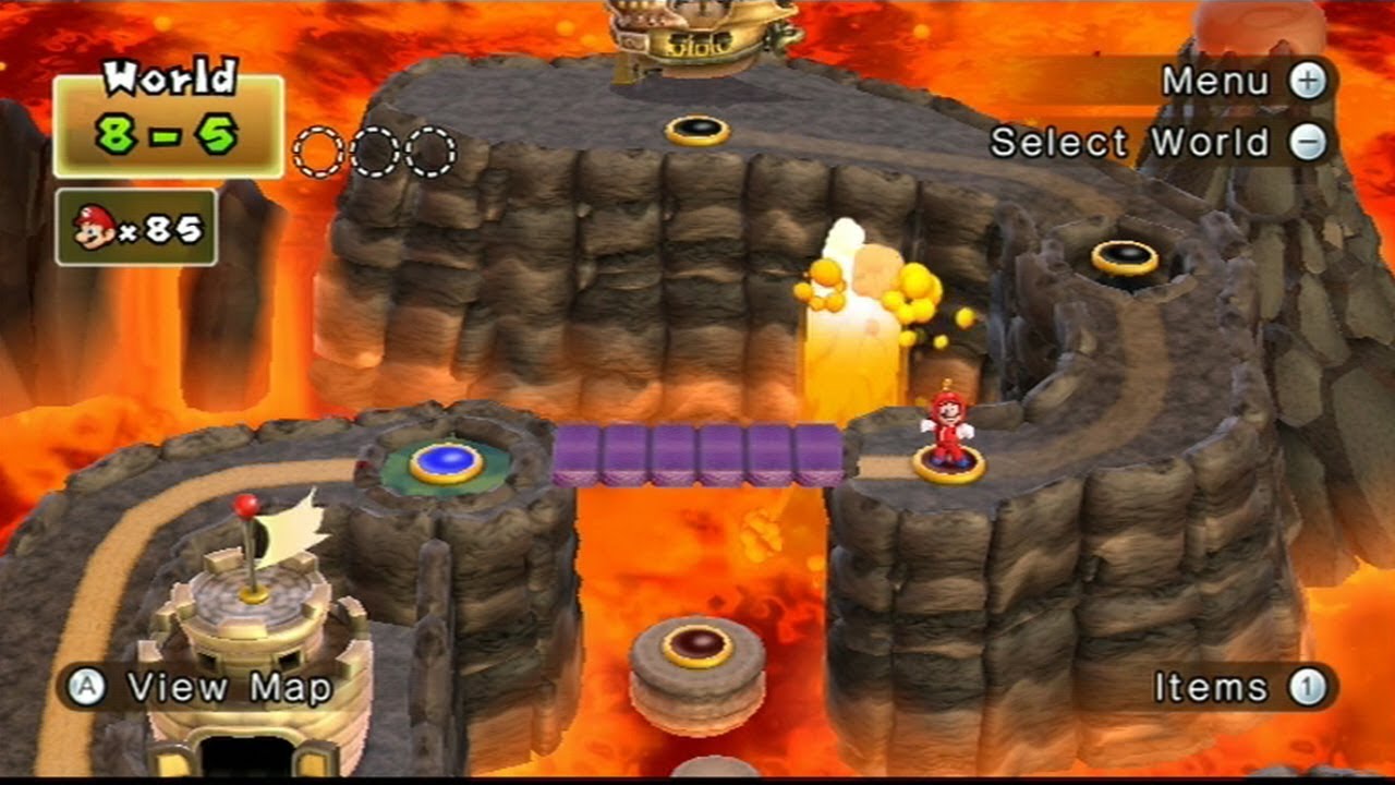 New Super Mario Bros Wii - World 8-5 - 73 - YouTube