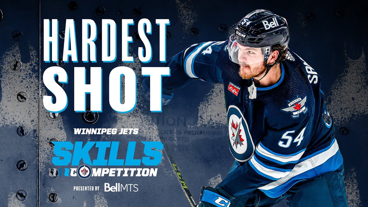 Towering defencemen take fast slap shots - YouTube