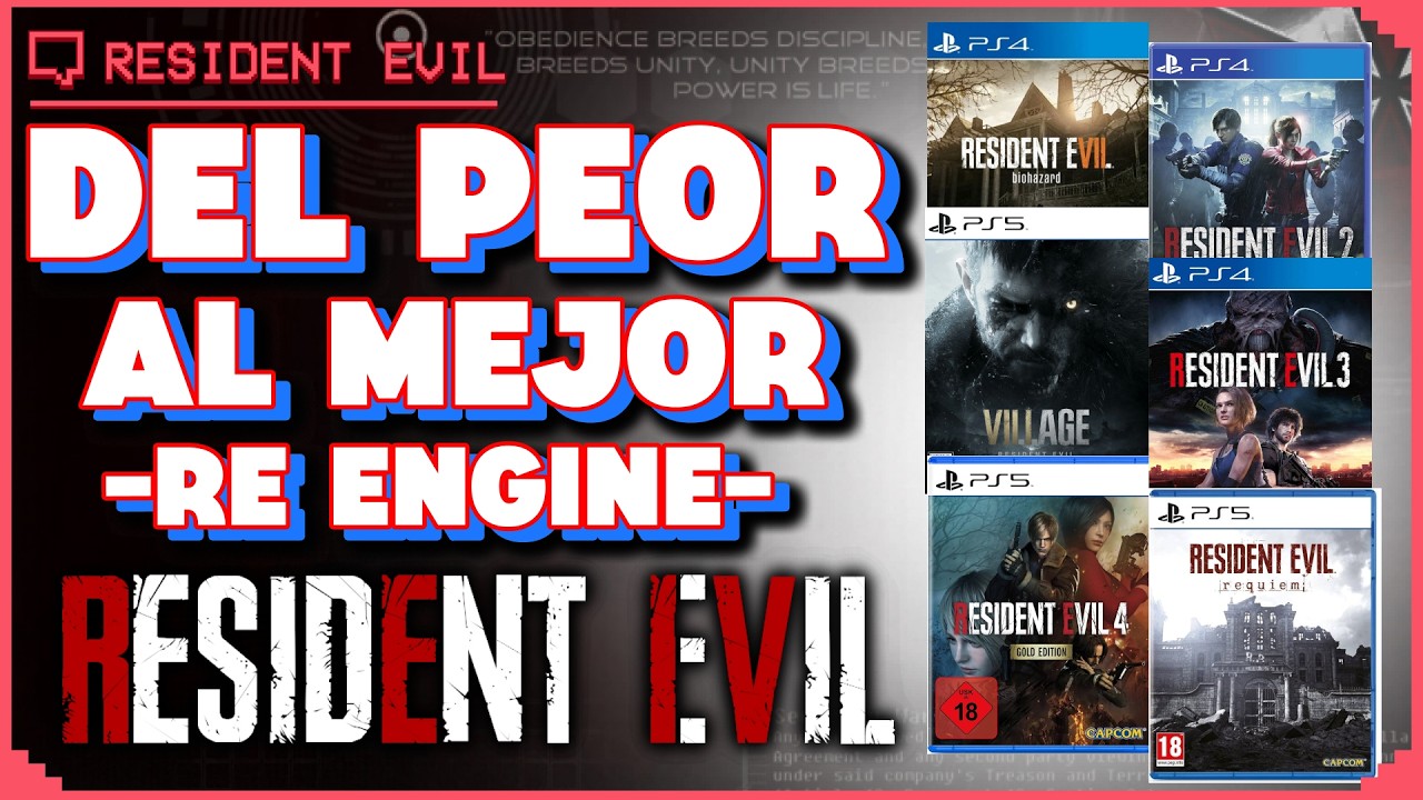 RESIDENT EVIL: Los JUEGOS del RE ENGINE del PEOR al MEJOR (2017-2026 ...