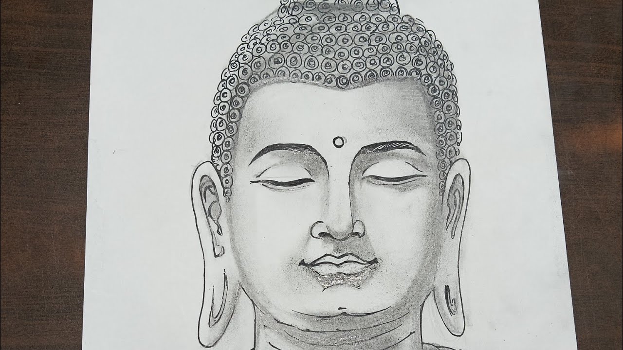 Lord Buddha Drawing/ Buddha Drawing Easy Step by Step - YouTube