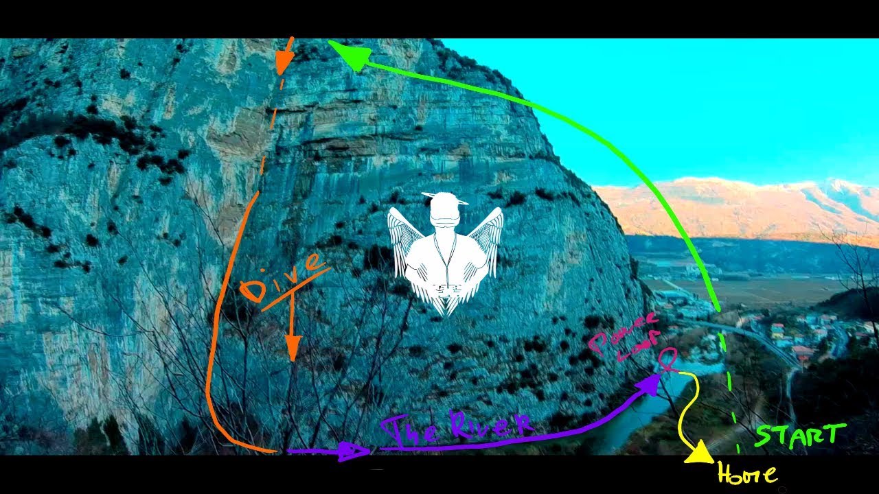 Long Range to Dive down bye Mountain cliff and Powerloop on River - YouTube