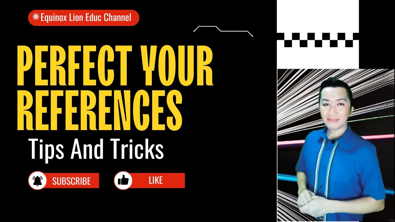 7. 5 Simple Steps to Perfect Your References - YouTube