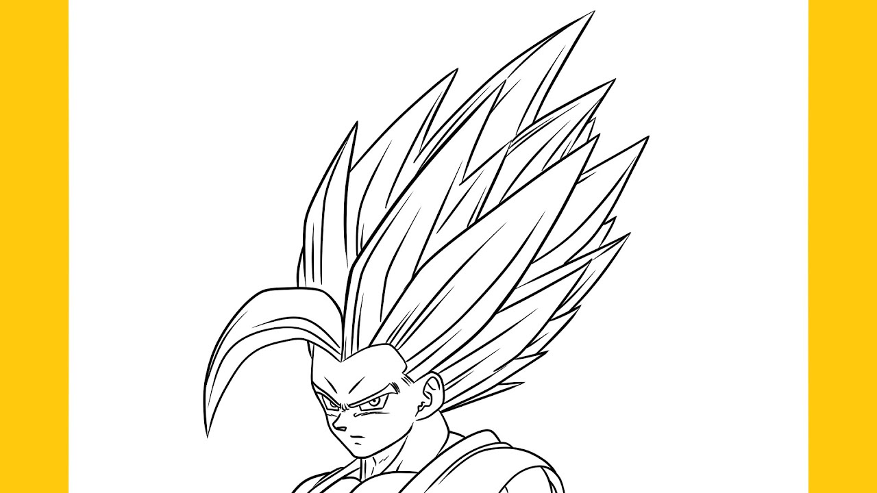 How to draw Beast Gohan with guidelines step by step (Dragon Ball Super ...