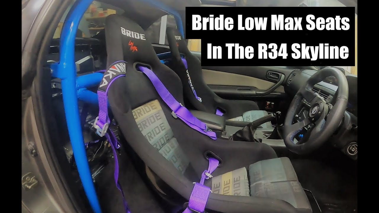 Low Max Bride Seats for the R34 Skyline!! Paired with 4-point Tanaka ...