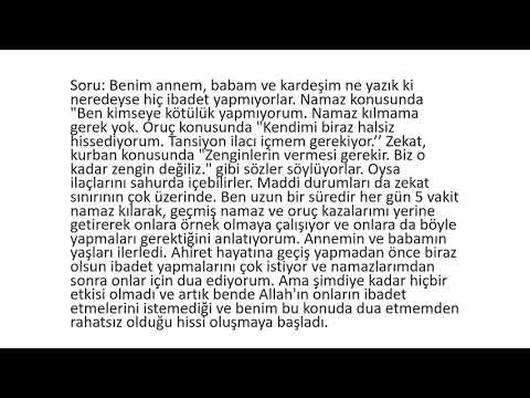 Artık Anne-Babama Dua Etmek İstemiyorum