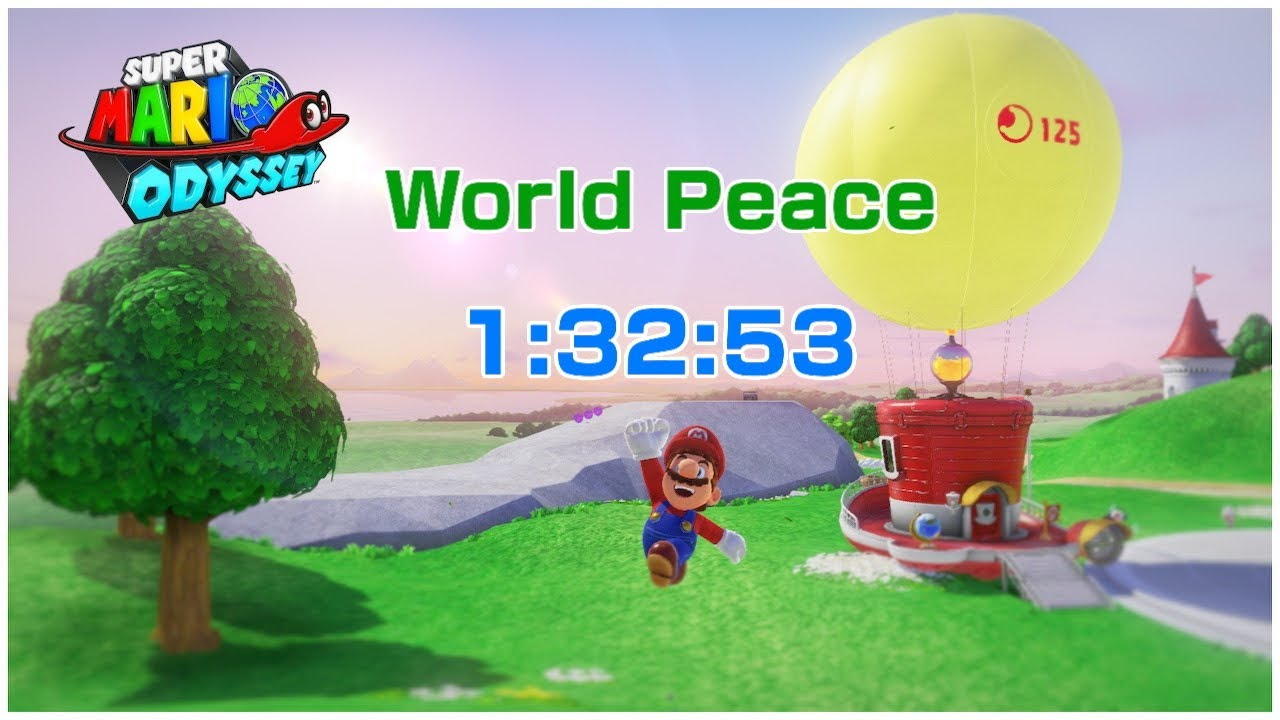 (PB) Super Mario Odyssey World Peace In 1:32:53 - YouTube
