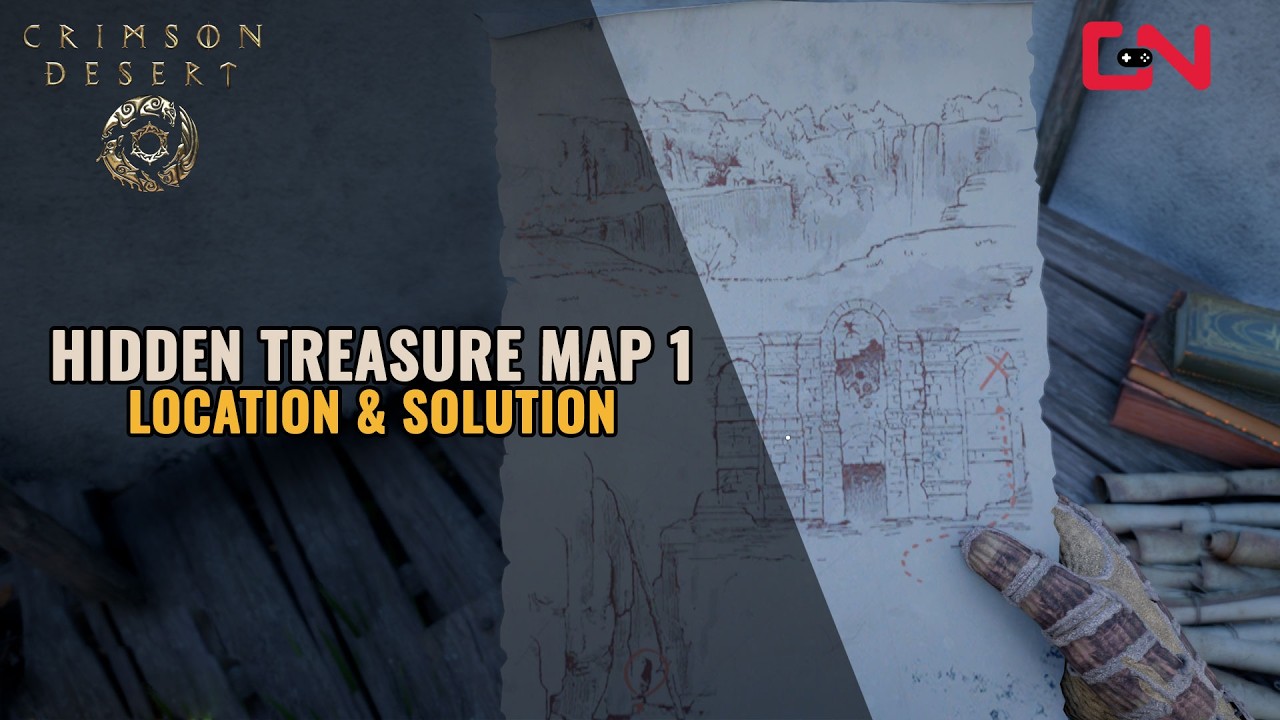 Crimson Desert Hidden Treasure Map 1 Location & Solution with ...