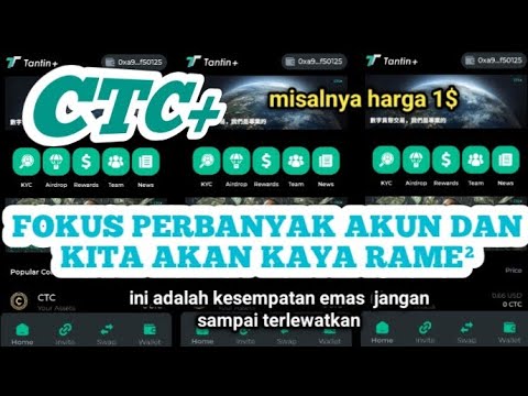 FOKUS PERBANYAK AKUN DAN KITA AKAN KAYA RAME² || CARA DAFTAR/REGISTRASI DI CTC PLUS || #CTC+ # ...