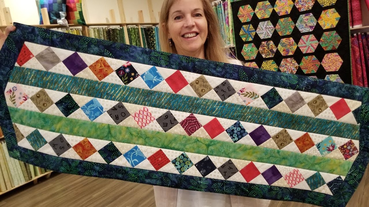 SCRAPS NO MORE!!! Donna's Scrap Buster Table Runner - YouTube
