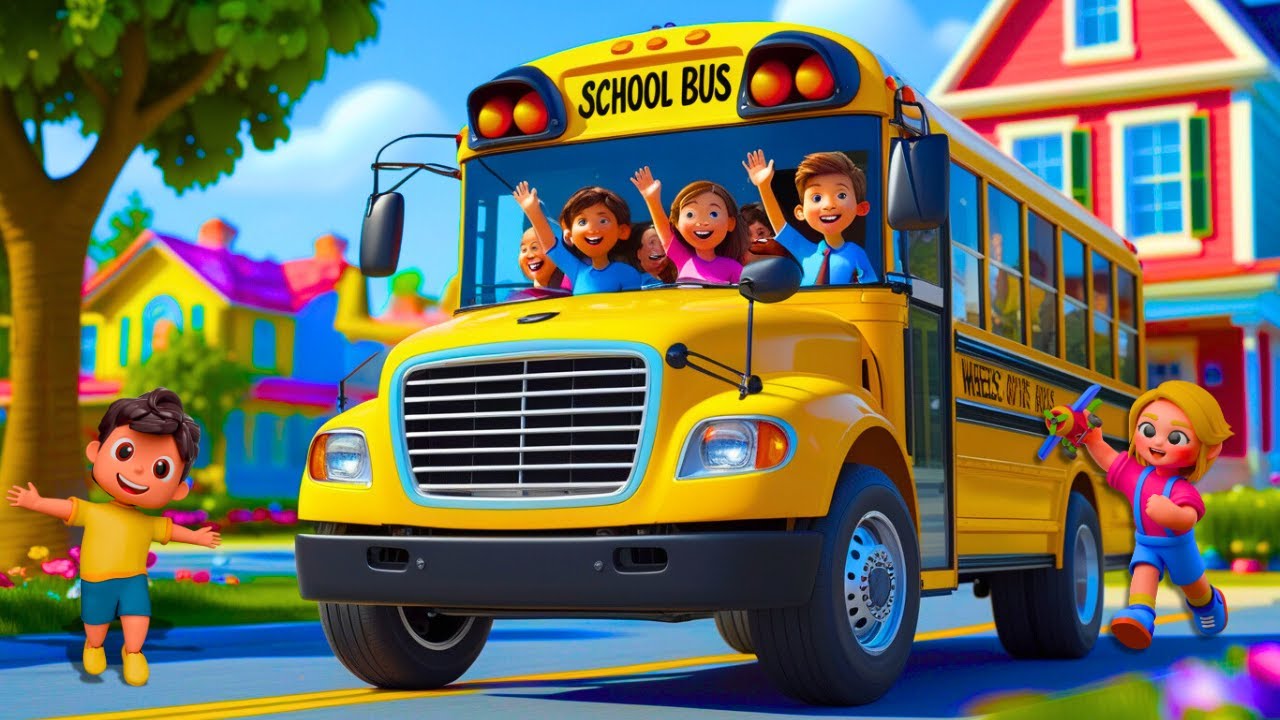 Make Your Kids Laugh With Wheels on The Bus Nursery Rhyme For Babies ...