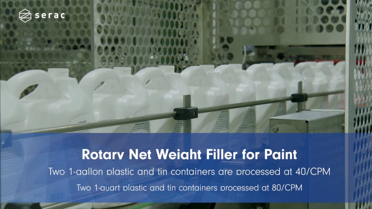 Rotary Net Weight Filling & Capping Machine for Paint - YouTube