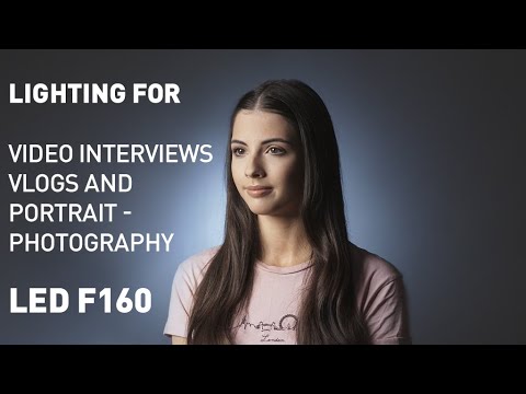 Lighting for video interview, vlog and portrait photography - LED F160 ...