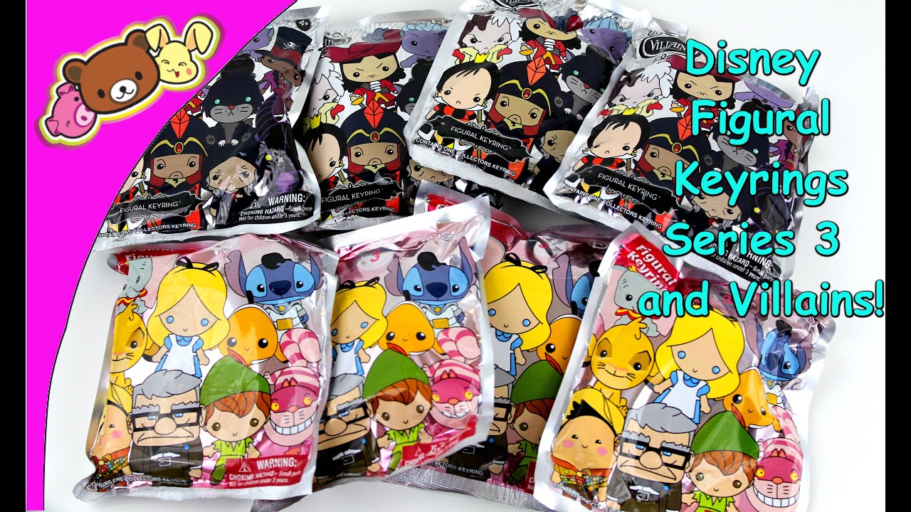 Disney Figural Keyrings Series 3 and Villains Blind Bags - Opening ...