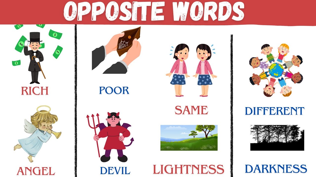 Opposite Words in English | Antonyms in English | Common Opposites ...