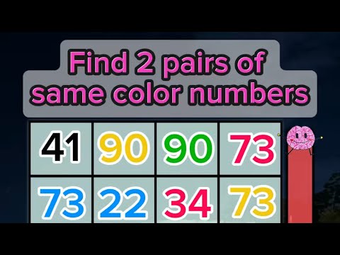 Find 2 pairs of the same color and numbers #numbers #quiz #brain # ...