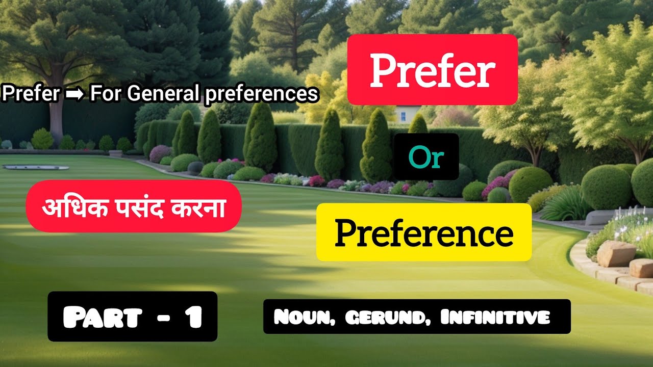 Prefer | Preference | perfer + noun | prefer + gerund | prefer ...