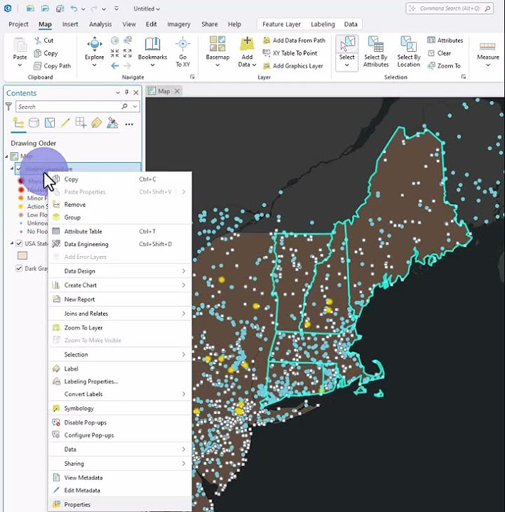 Spatial Definition Queries in ArcGIS Pro - YouTube