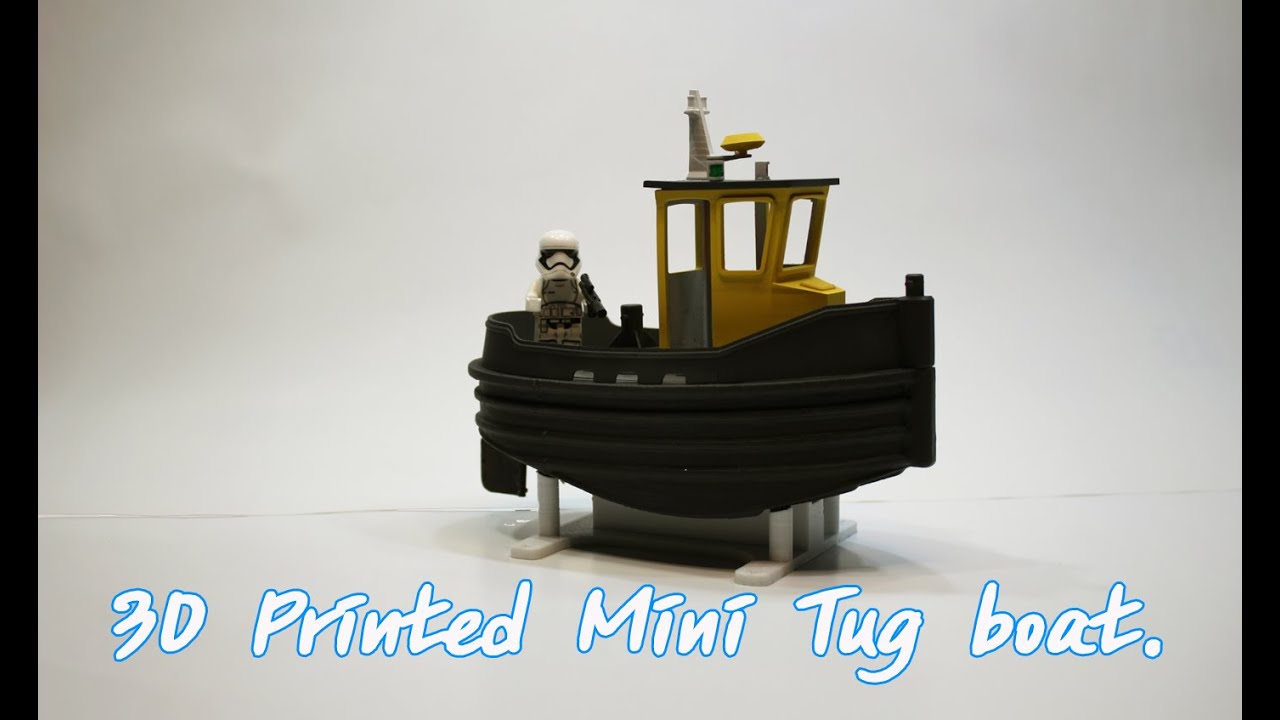 3D Printed Mini Tug boat. - YouTube