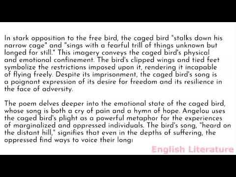 Summary and analysis of Caged Bird by Maya Angelou - YouTube