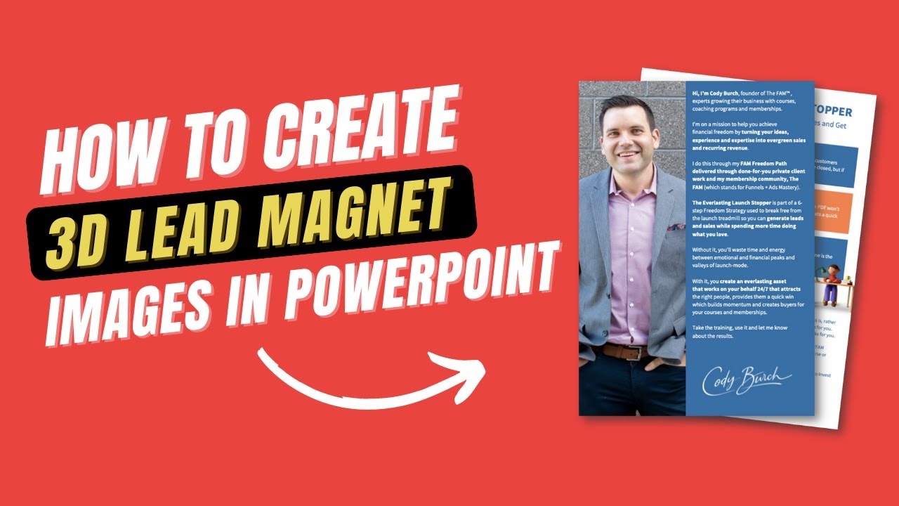 How to Make A 3D Lead Magnet Image in Powerpoint - YouTube