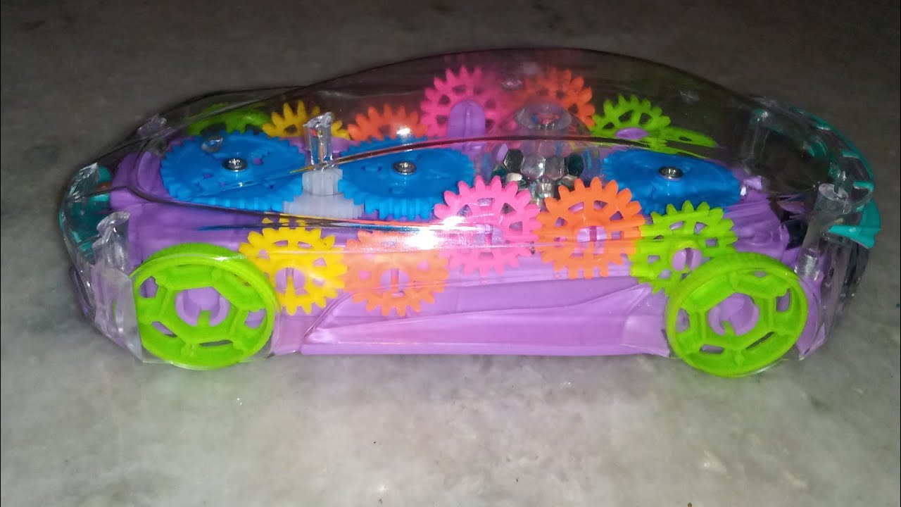 brand conquer 3d transparent car with 360 degrees rotation gear ...