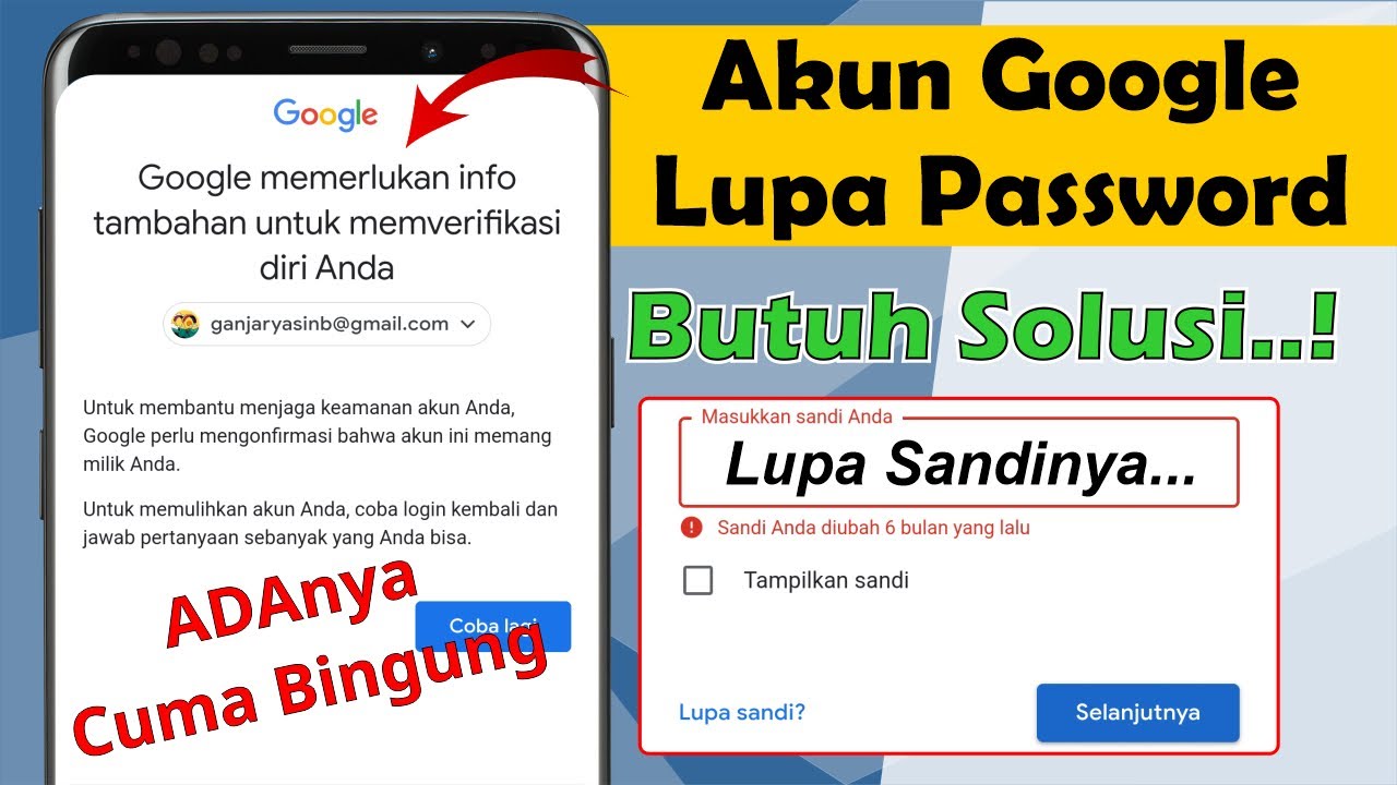 Cara Memulihkan Akun Google Lupa Sandi | Akun Google Lupa Password ...
