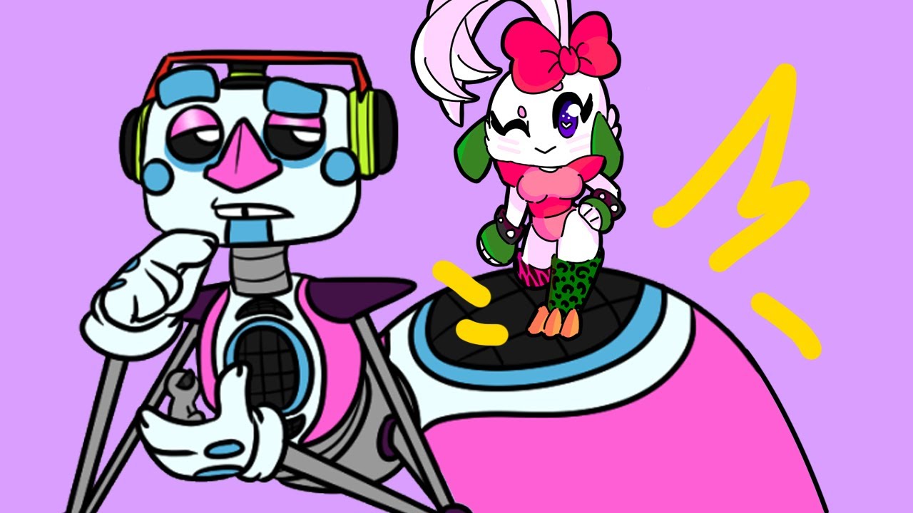 Chibi FNAF Glamrock Chika + DJ Music Man = ??? / Five Nights at Freddy ...
