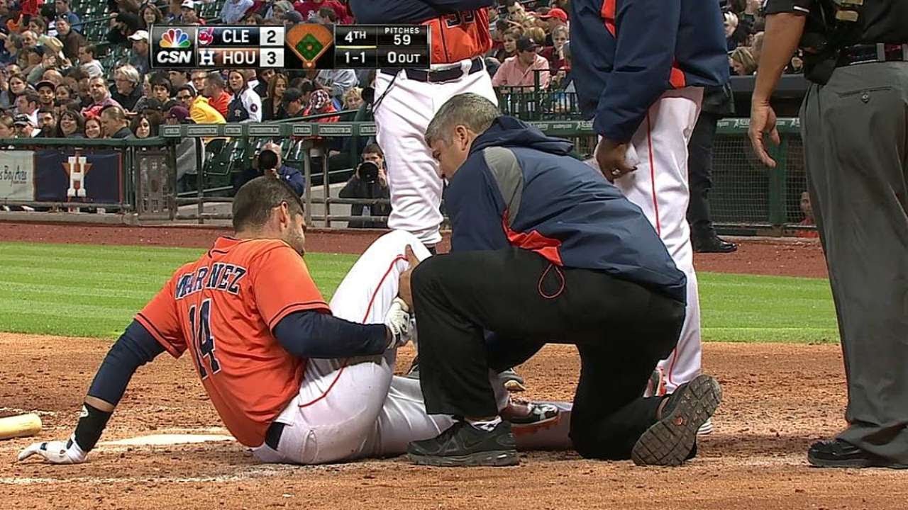 Martinez exits with injury - YouTube