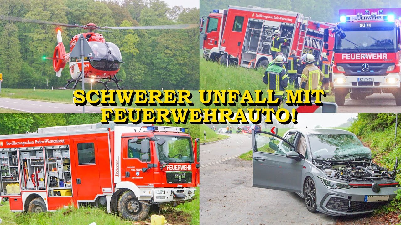 [SCHWERER UNFALL MIT LÖSCHFAHRZEUG DER FEUERWEHR] - 4 Verletzte ...