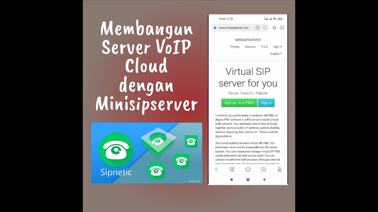 Membangun server voip cloud dengan Minisipserver - YouTube