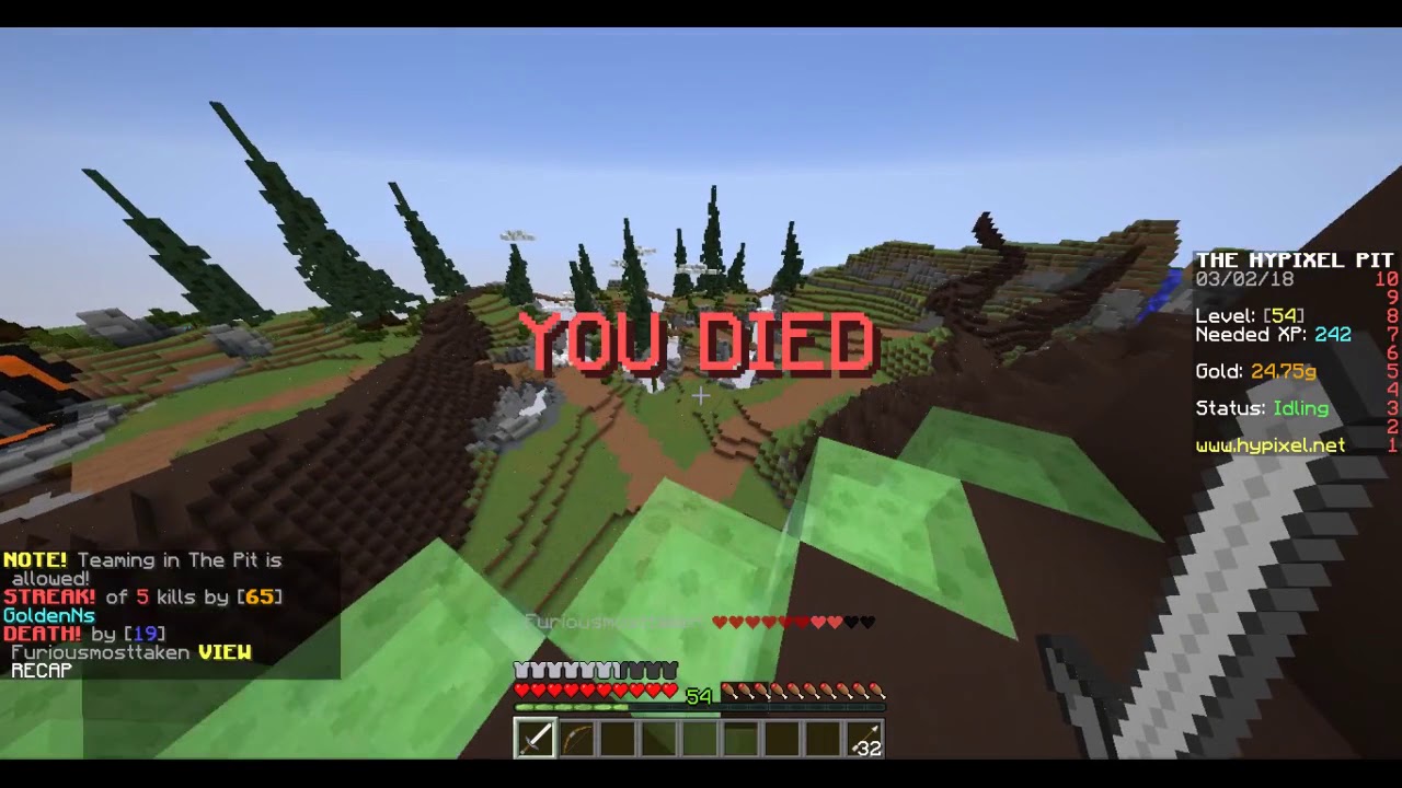 New Prototype Game! - Hypixel Prototype Games: The Pit || Minecraft ...