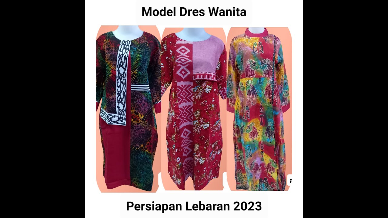 Model Dres Batik Terbaru Edisi Lebaran 2023#bajubatik - YouTube